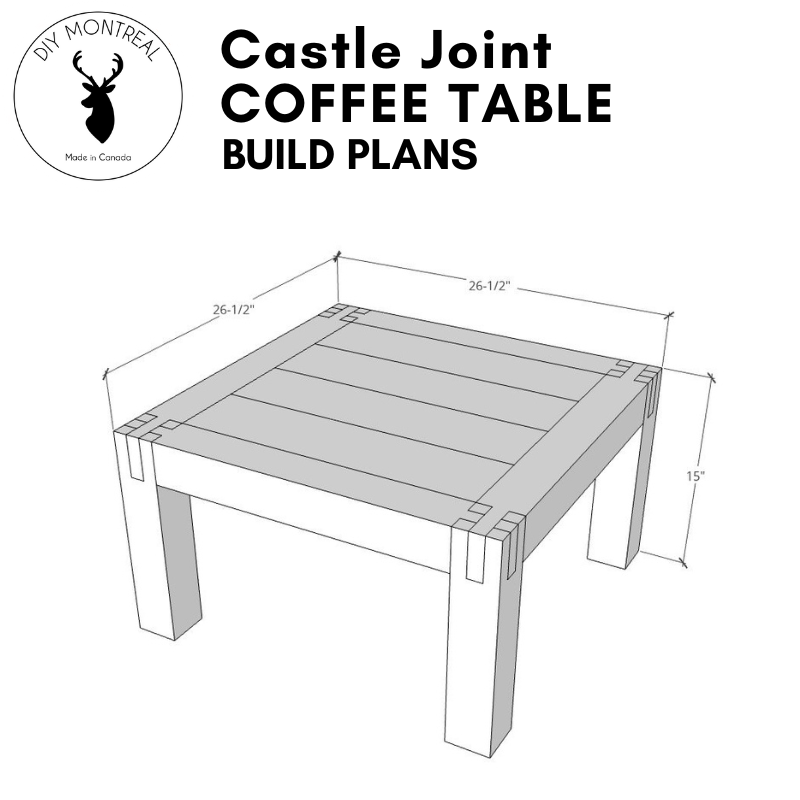 Castle Joint Coffee Table | Build Plans – DIY Montreal Store